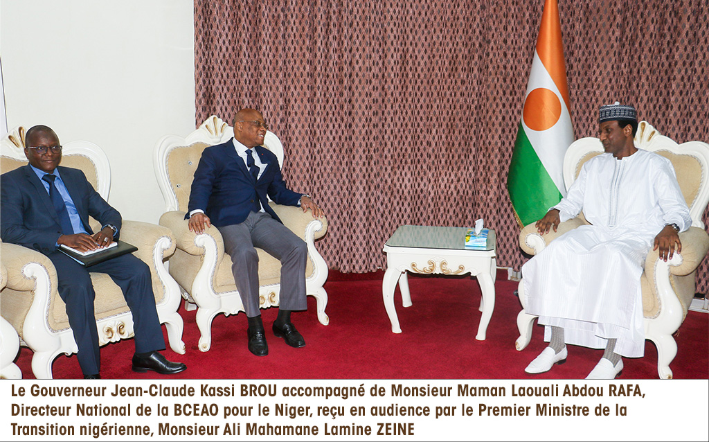 Audience du Gouverneur Jean-Claude Kassi BROU avec le Président du Conseil National pour la ...
